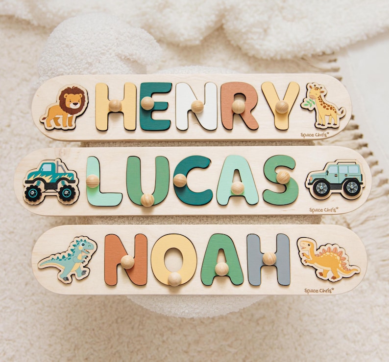 Name Puzzle for Baby. First Easter Gift. Personalized New Baby Gift ...