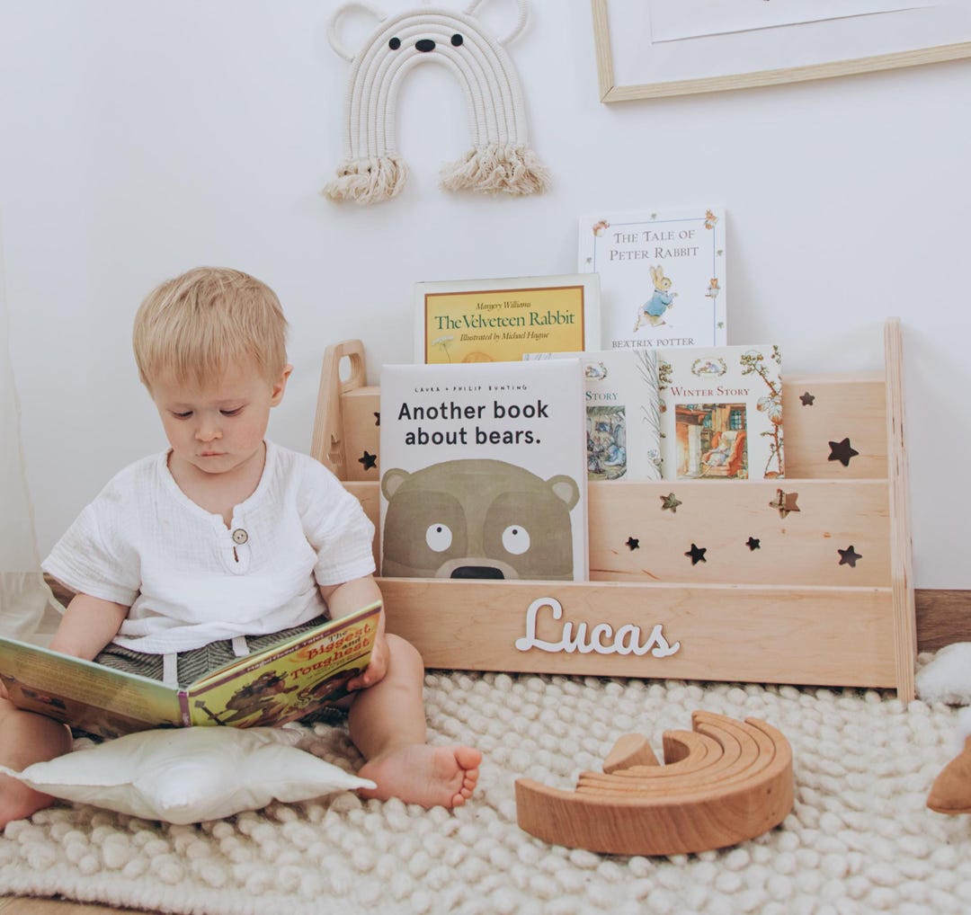 Open Shelf for Kids Front Facing Shelf Scandinavian Furniture for Kids ...