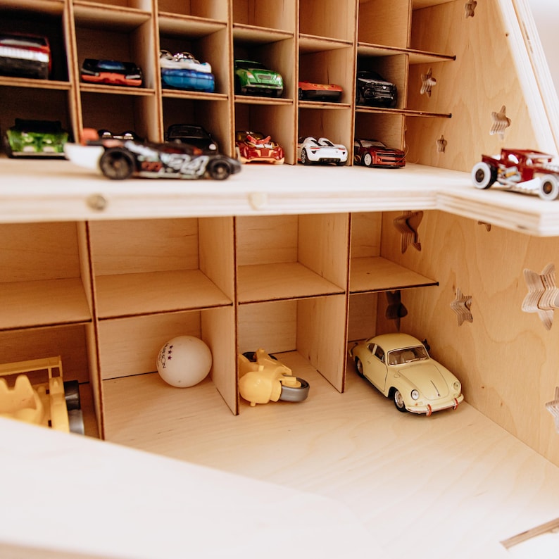 Kids Car Garage Playset | 2-level Parking Station With Multiple ...