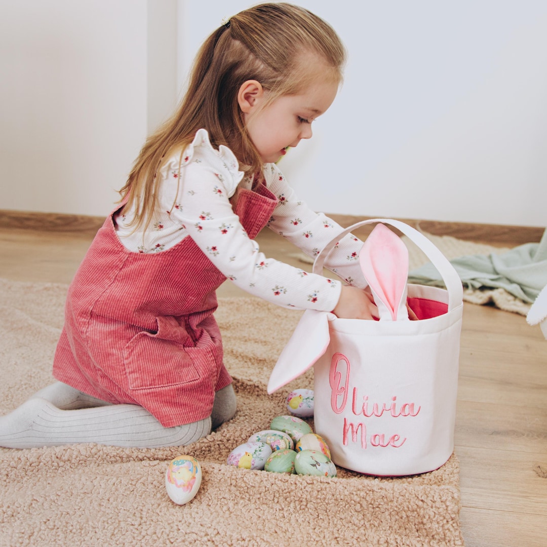 Handmade Easter Basket With Name. Easter Basket for Kids. Personalized ...