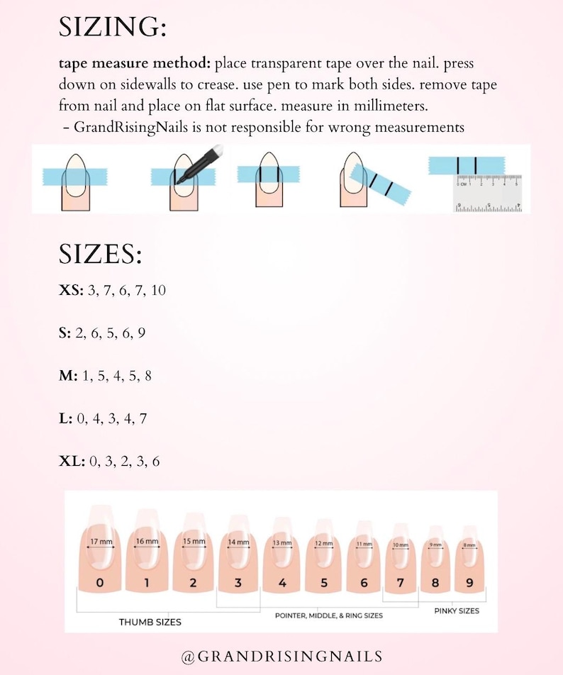 Blue Flower White French Tip Almond Press on Nails, Custom Press on ...