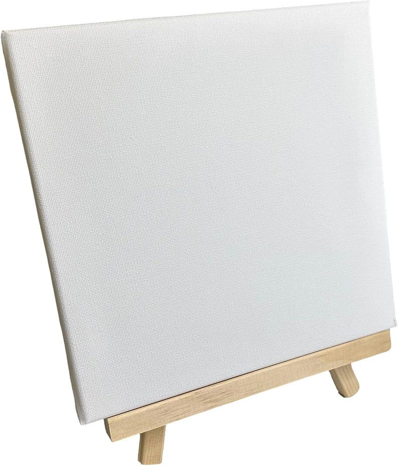 Artist Blank Stretch Canvas 9" X 12" Stretched Artist Canvas and Easel ...