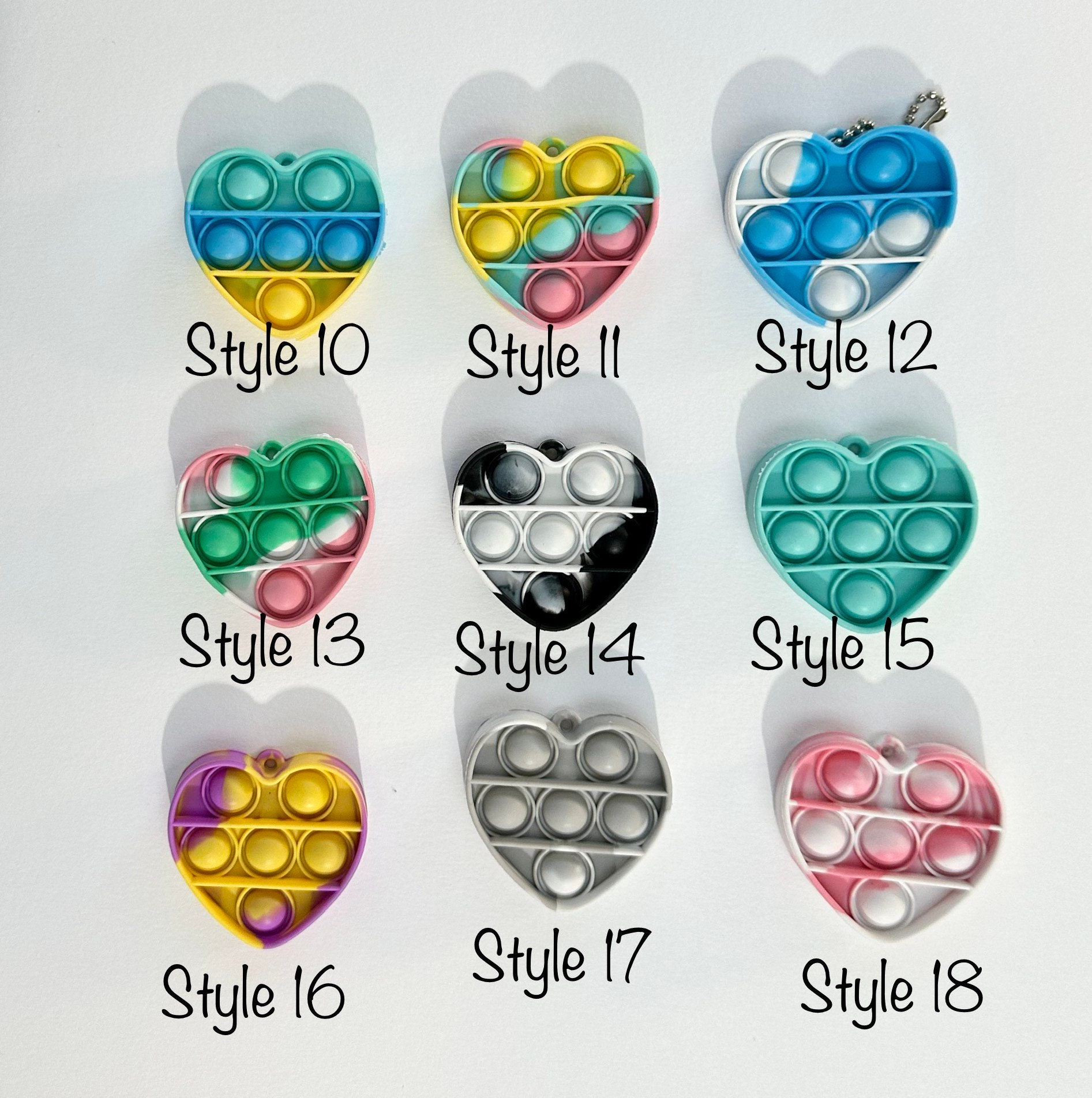 Colourful POP-IT Fidget Keychain With Personalised Acrylic Tag - Etsy UK