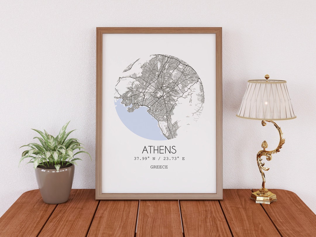 Custom Map of Your City, Any Town With Street Name - Digital Download ...