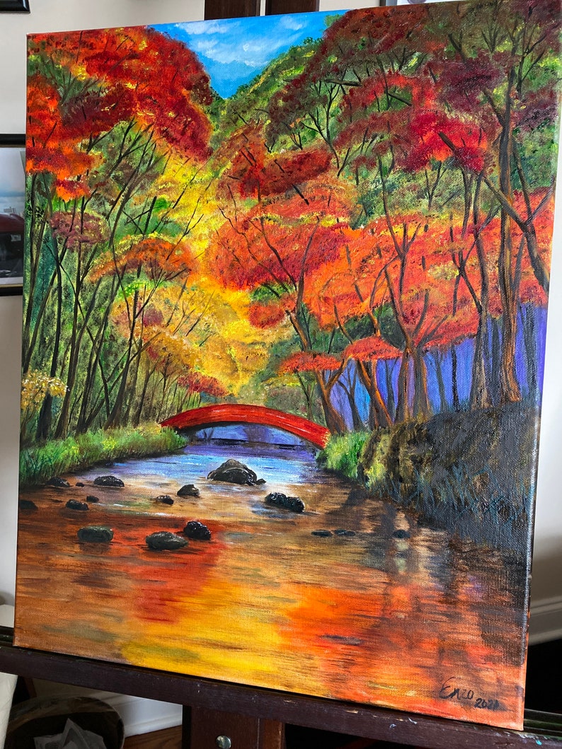 Red Bridge - Etsy