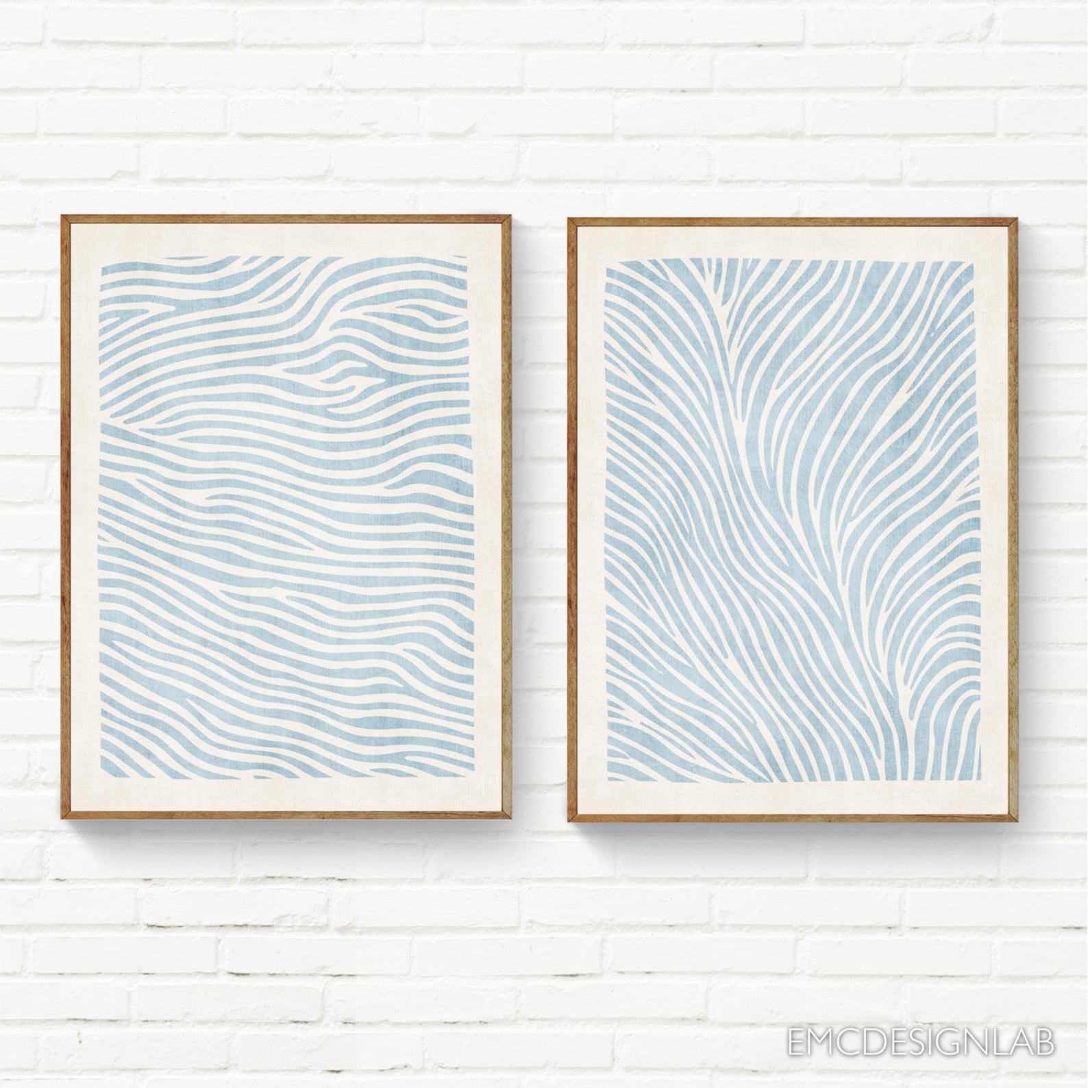 Light Blue Minimalist Modern Art Print Set Sky Blue Wall Art Set - Etsy