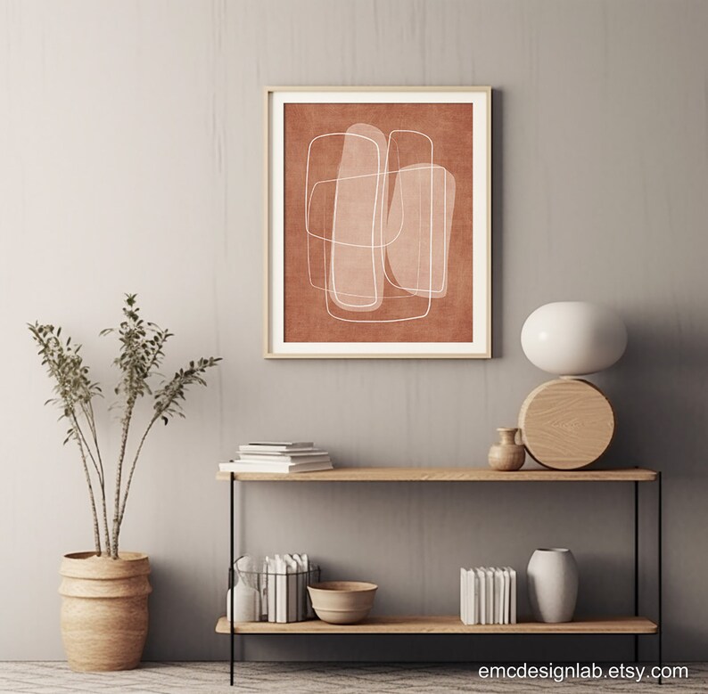 Terra Line Art Minimalist Print Modern Terra Artwork - Etsy