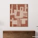 Terra Wall Art Unique Print, Digital Linocut Print Boho Burnt Orange ...