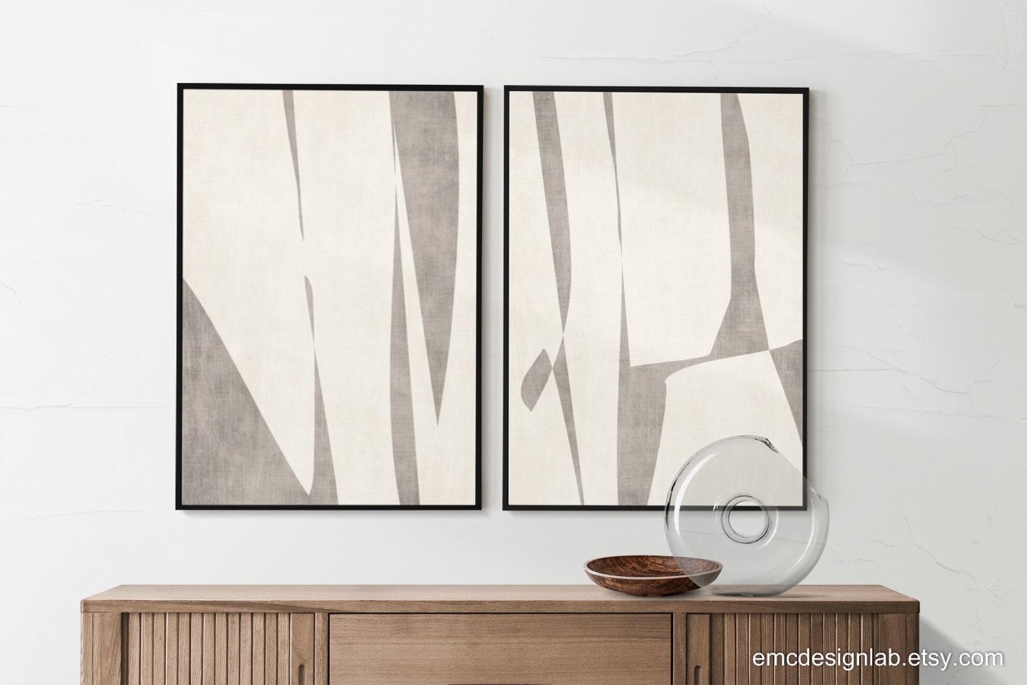 Living Room Minimalist Neutral Print, Bedroom Neutral Wall Art, Modern ...