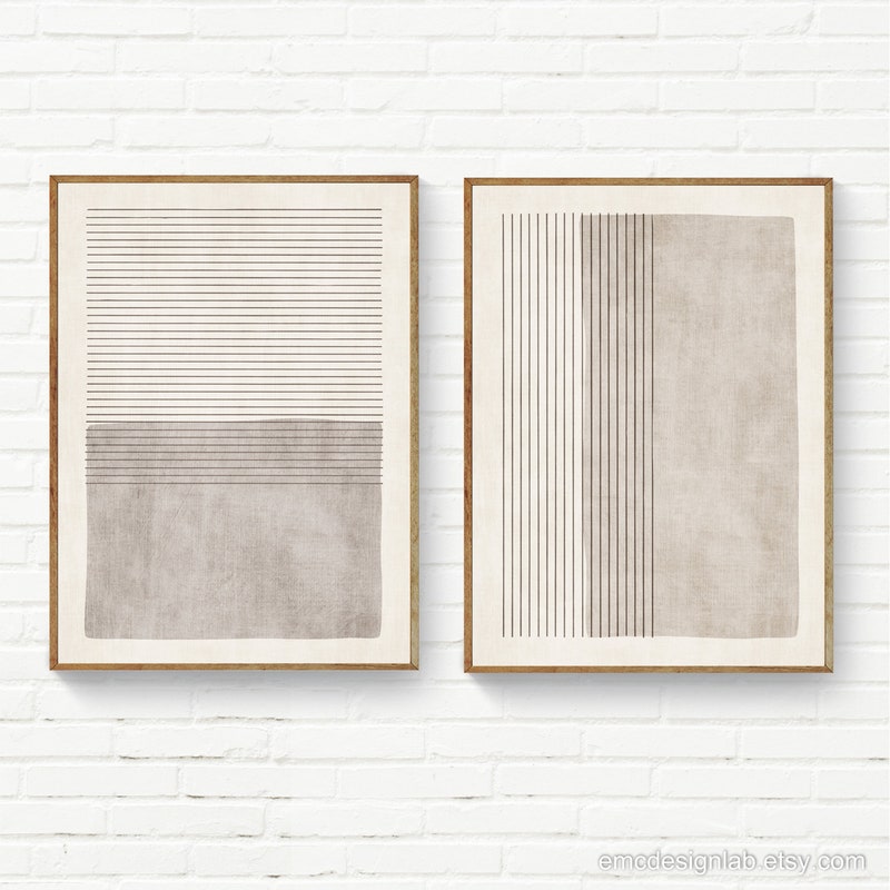 Neutral Wall Art Set of 2 - Etsy