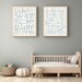 Minimalist Blue Line Art Print Set of 2 Blue Tones Modern Minimalist ...