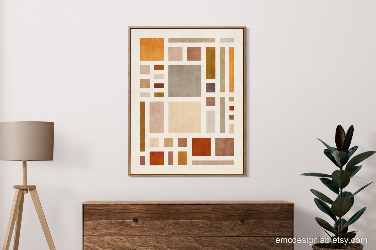 Shades of Brown Geometric Abstract Art Earth Tones Modern - Etsy