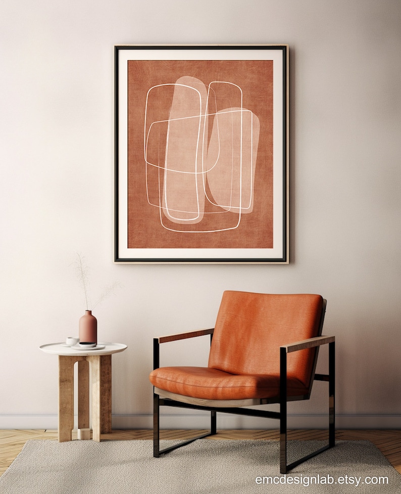 Terra Line Art Minimalist Print Modern Terra Artwork - Etsy