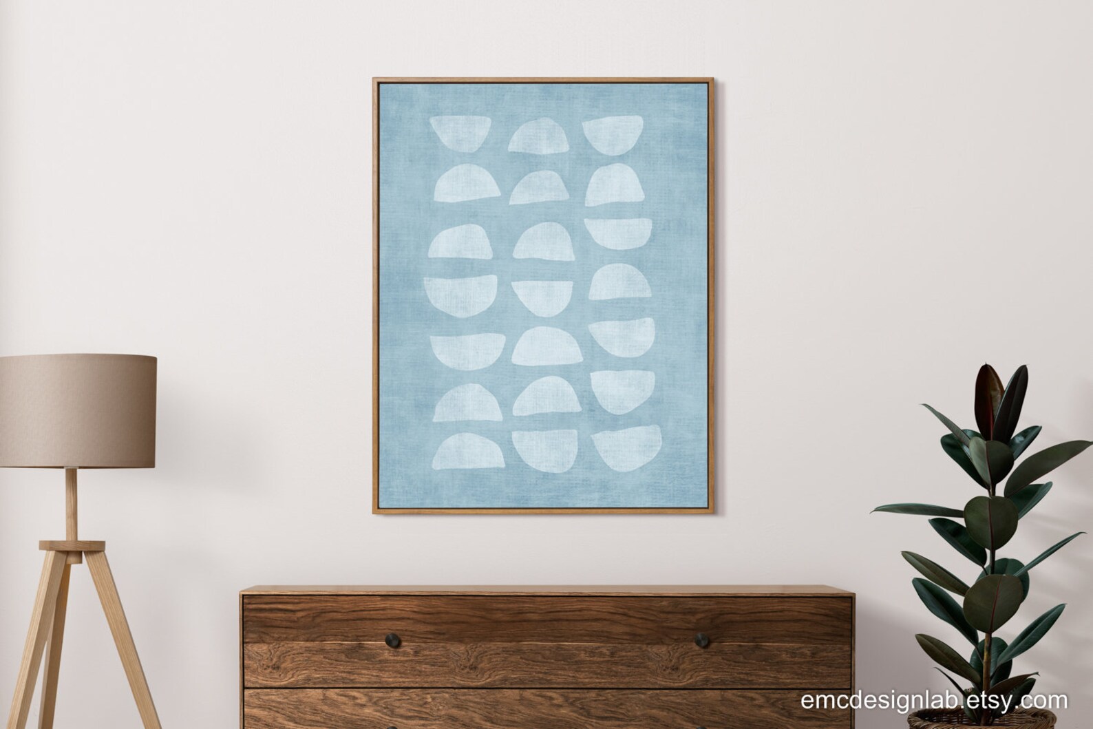 Minimalist Wall Art Light Blue Tones Bedroom Art Print | Etsy