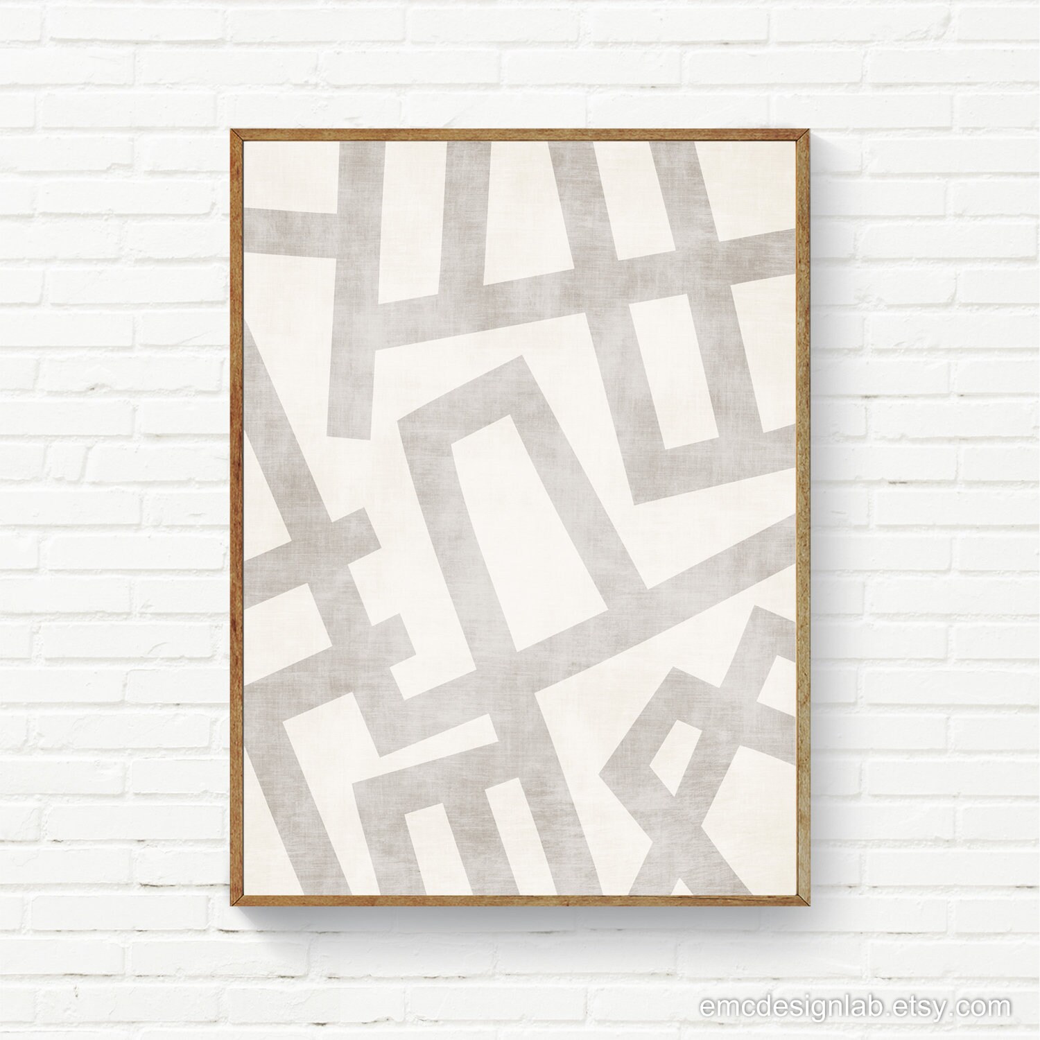 Beige Modern Minimalist Wall Art Simple Unique Abstract - Etsy