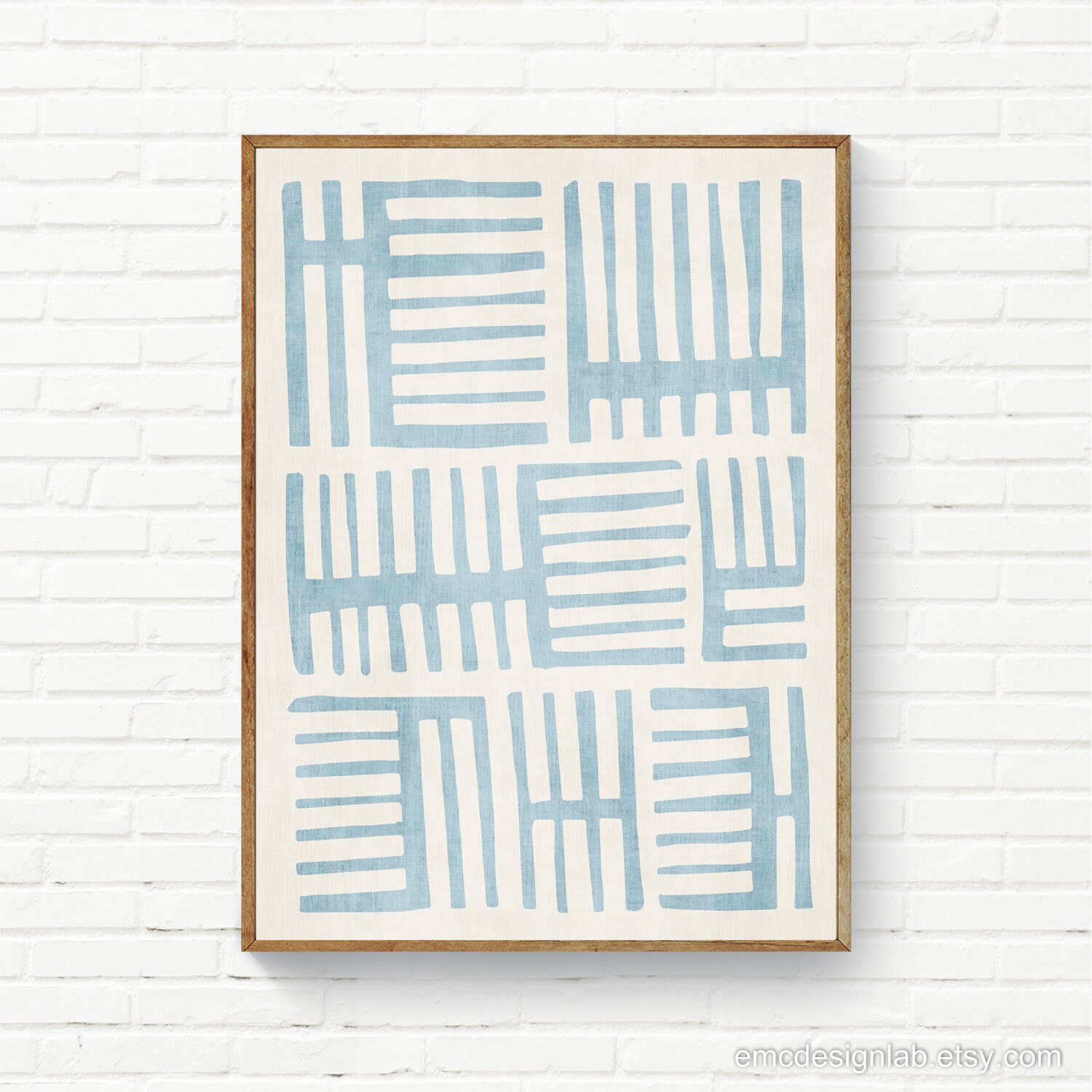 Exclusive Original Sky Blue Wall Art, Modern Abstract Minimalist Print ...