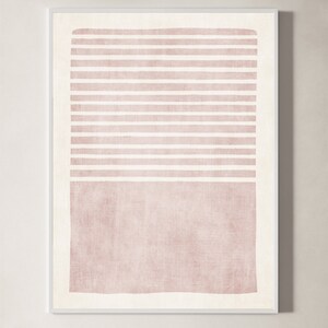 Blush Pink Minimalist Art Set Print Neutral Color Block White Pink ...