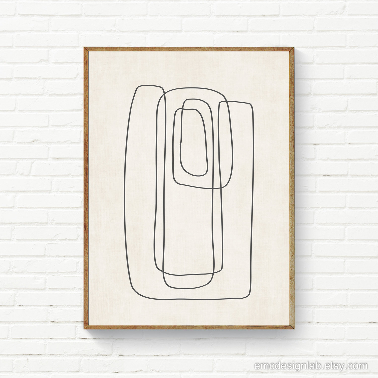 Minimal Design Digital Pencil Line Art Print Simple Elegant - Etsy