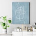Light Azure White Line Art Print Sky Blue Minimalist Elegant - Etsy