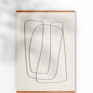 Modern Minimalism Continuous Line Wall Art, Simple Minimal Art Print ...
