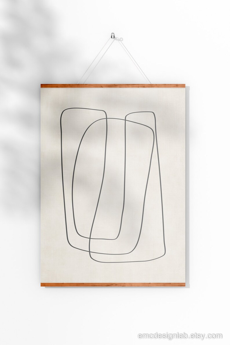 Modern Minimalism Continuous Line Wall Art Simple Minimal Art - Etsy