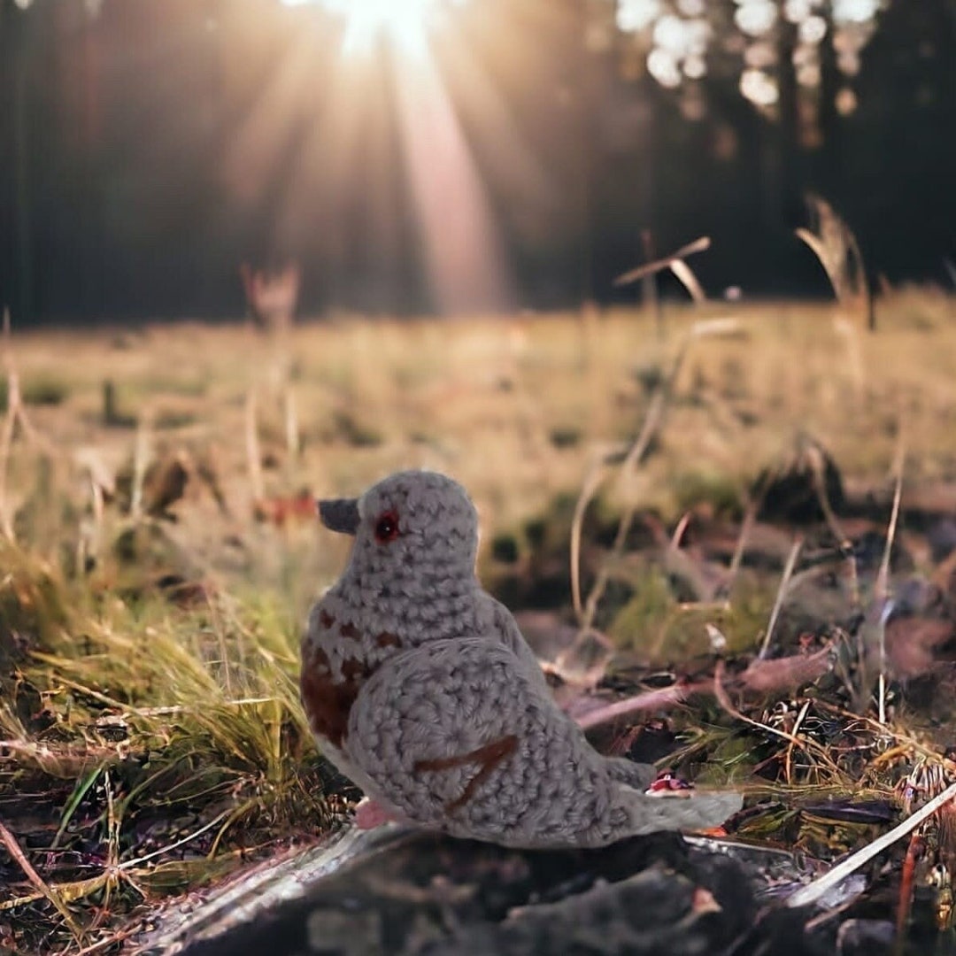 Pigeon Keychain Handmade Crochet Pigeon Dove Keyring – Small Animal Bag ...