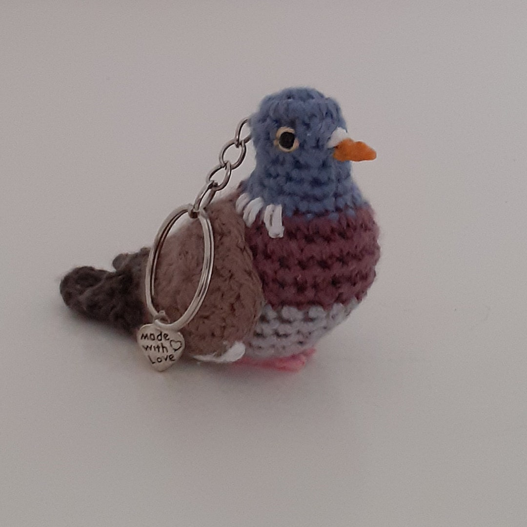 Wood Pigeon Keychain. - Etsy