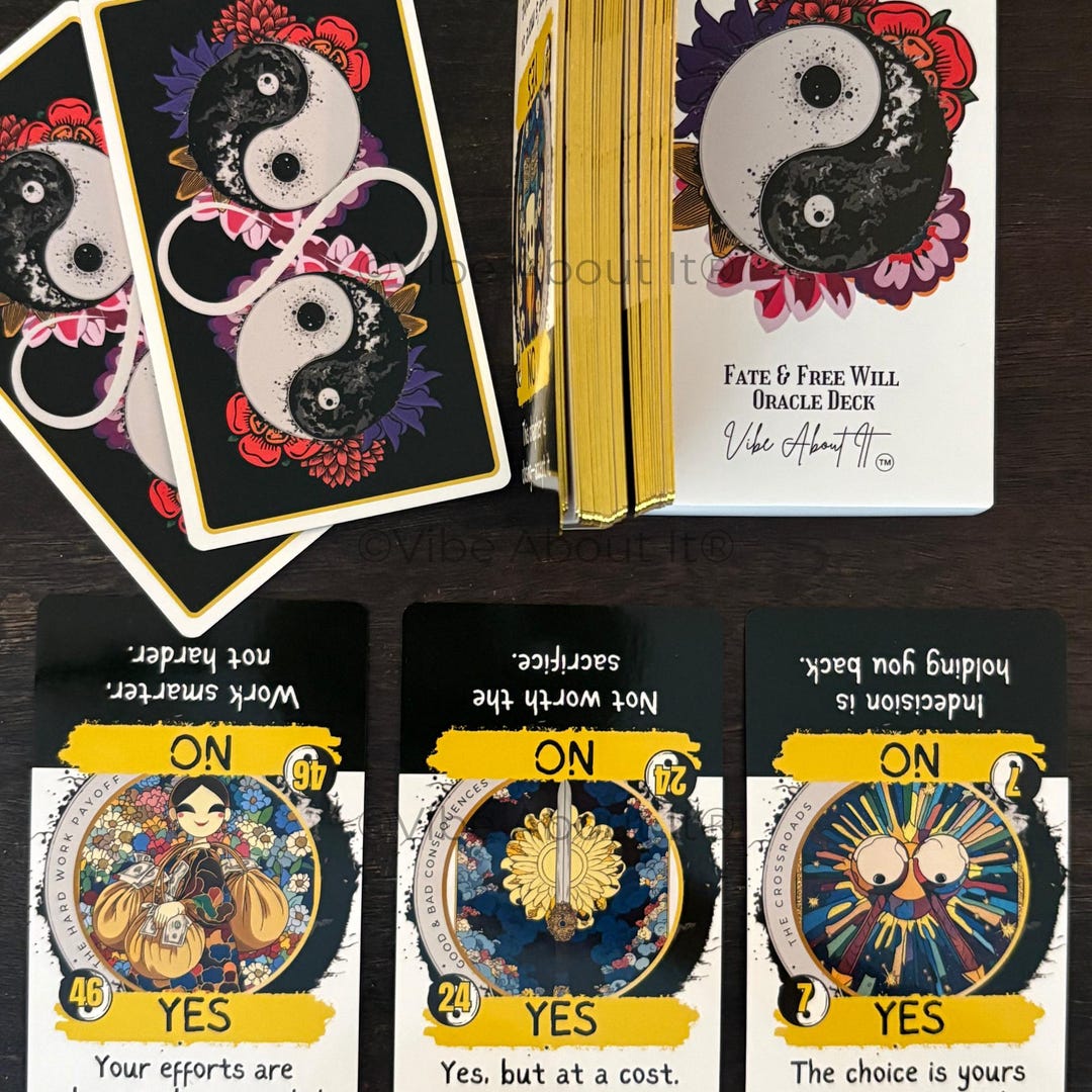 Fate and Free Will Oracle Deck 60 Cards for Yes or No Responses, Life ...