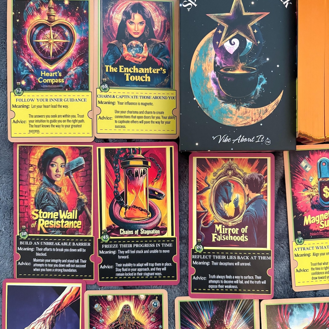 Spellestial Oracle Deck to Achieving Goals, Staying Focused, Break Free ...