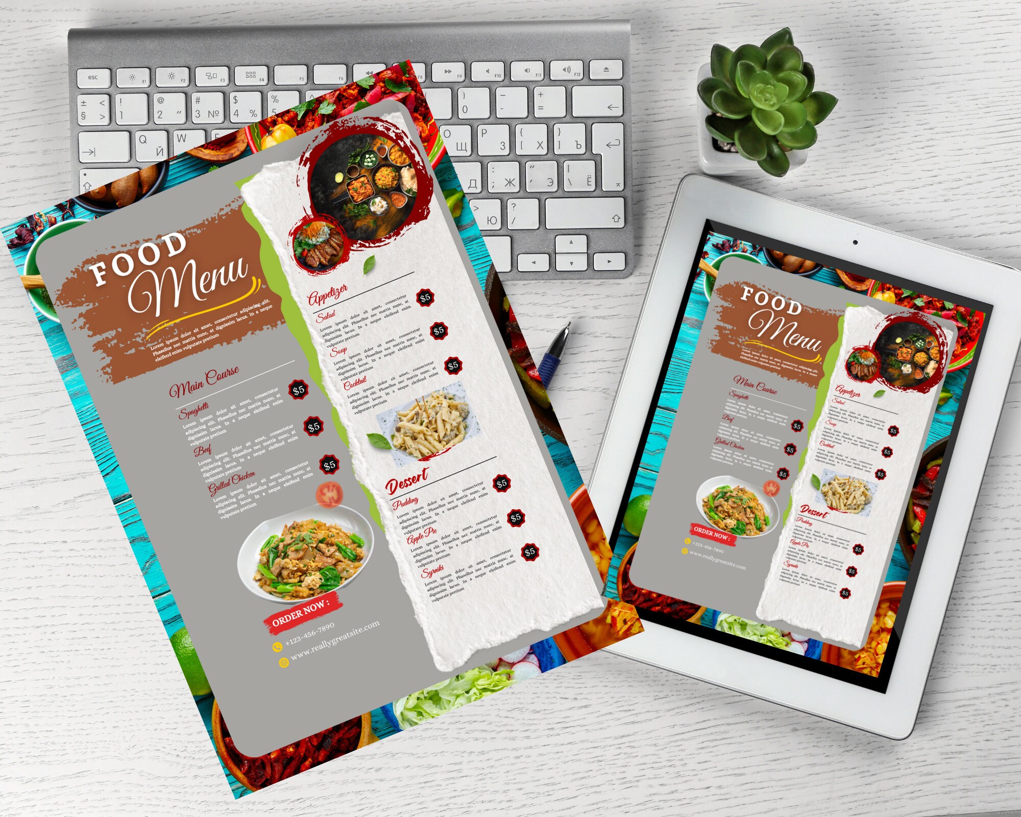 Modern Menu Food Menu, Food Menu Template, Menu Template, Printable ...