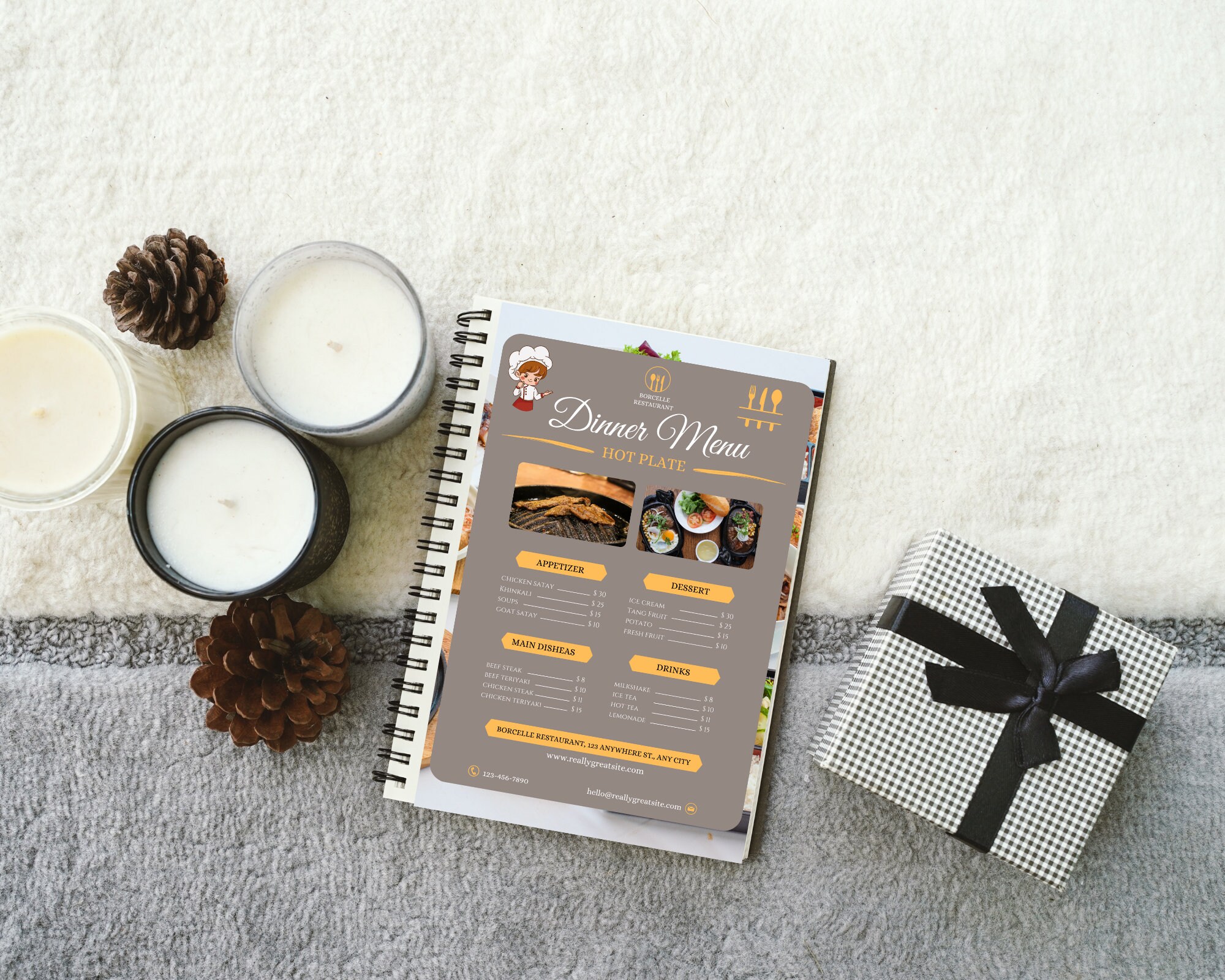 Modern Dinner Hot Plate Menu, Food Menu Template, Menu Template ...