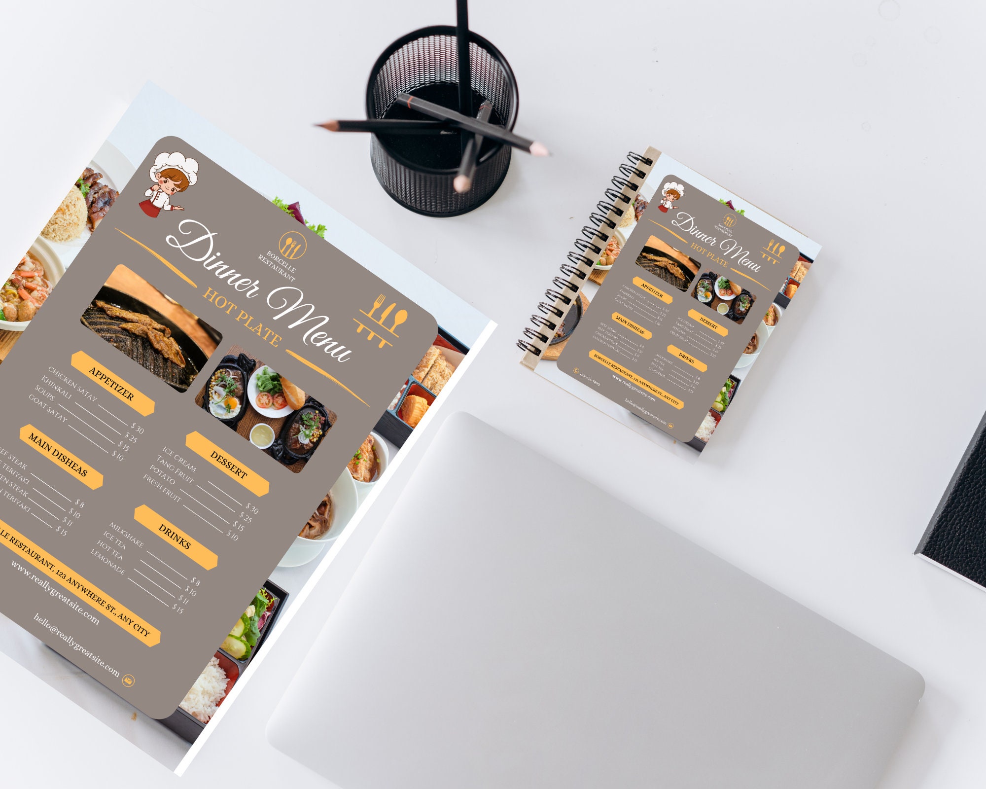 Modern Dinner Hot Plate Menu, Food Menu Template, Menu Template ...