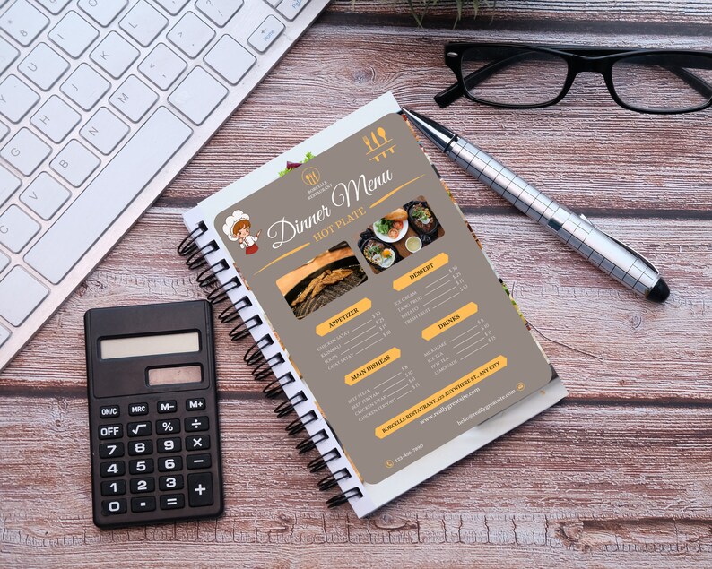 Modern Dinner Hot Plate Menu, Food Menu Template, Menu Template ...