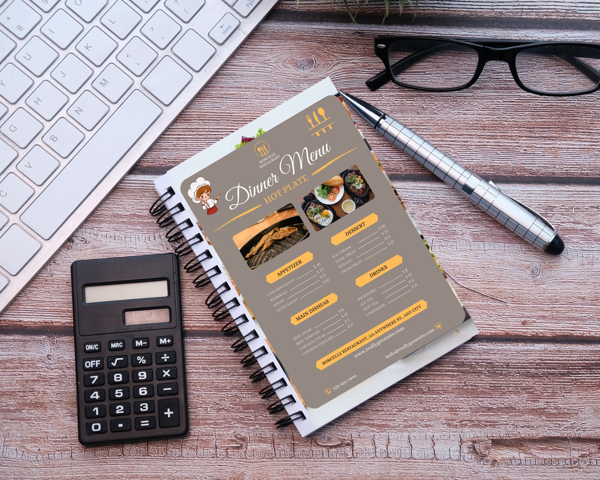 Modern Dinner Hot Plate Menu, Food Menu Template, Menu Template ...