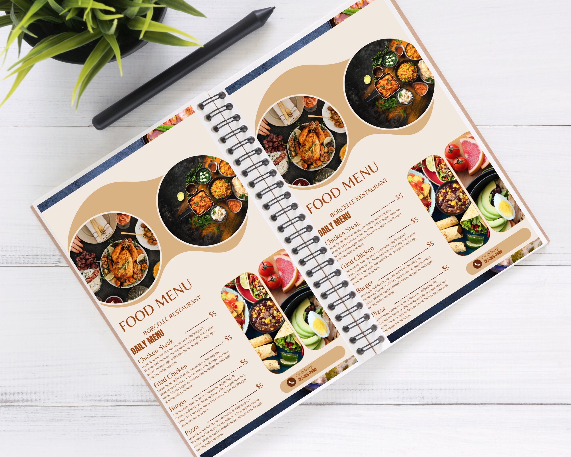 Brown Bold Food Menu,food Menu Template,menu Template,printable ...