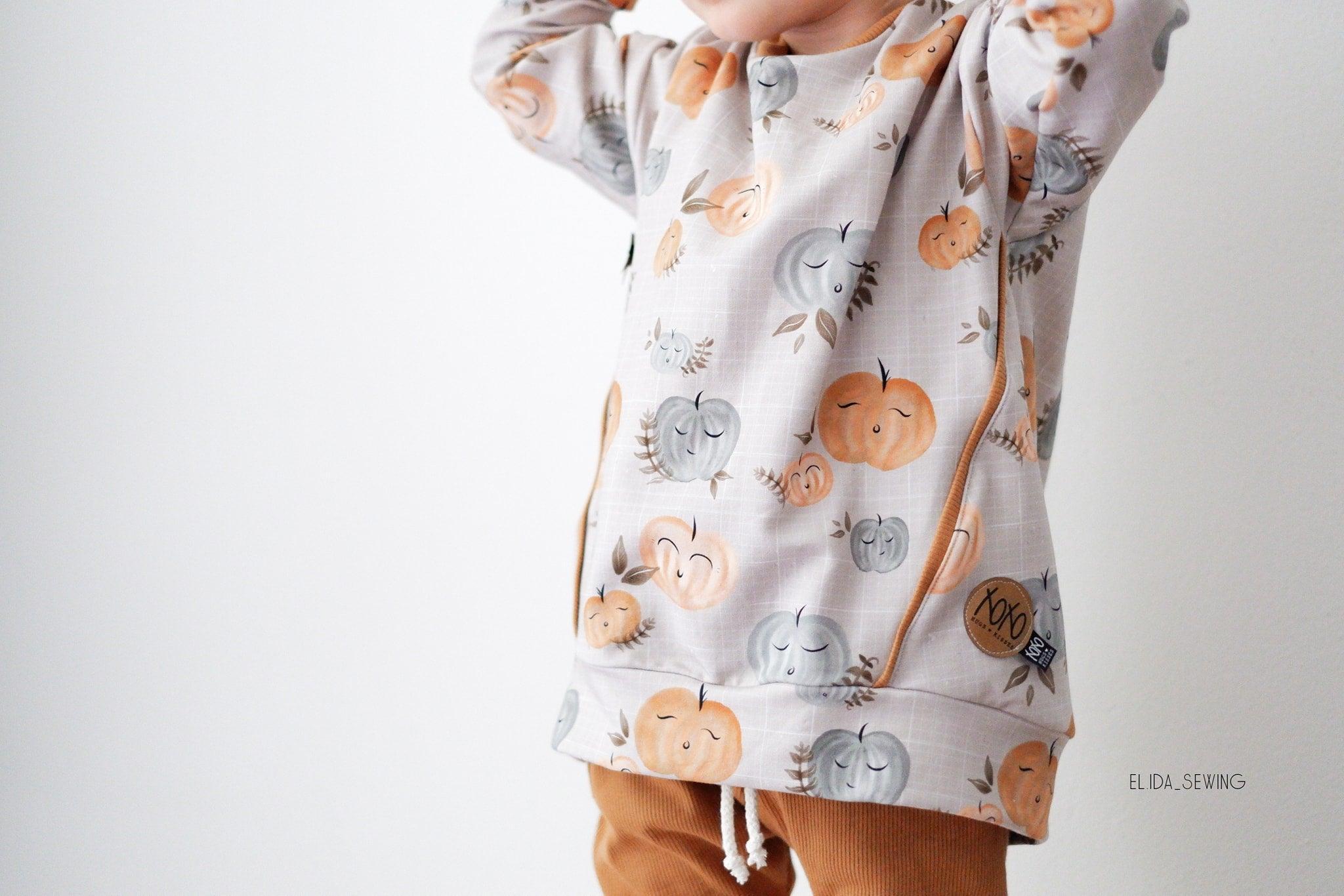 Oversize Hoodie, PDF Schnittmuster, Sweater, Mädchen, Junge, Kind ...