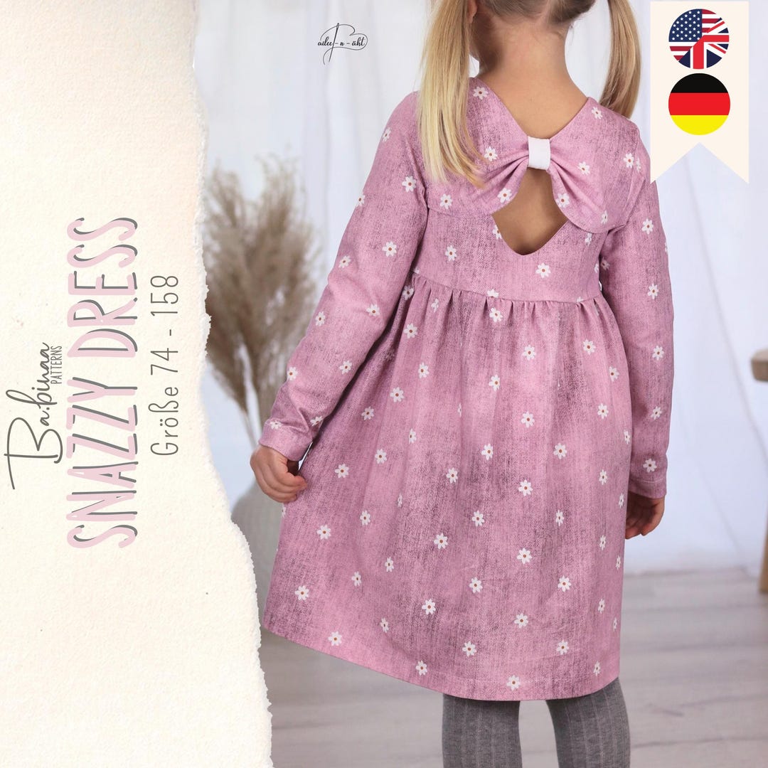 Snazzy Dress / Dress With Adorable Back / PDF Pattern / Kid Pattern ...