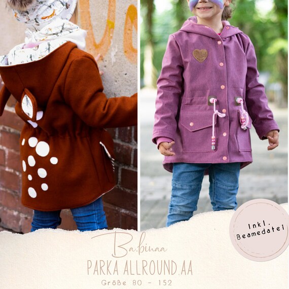 Parka PDF Schnittmuster Sweater Mädchen Matel Kind - Etsy
