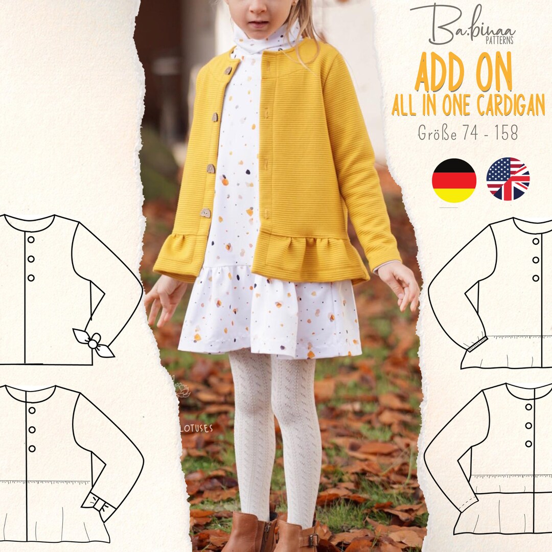 Add on - Extension to the Pattern All in One Cardigan | Sleeve Add on ...
