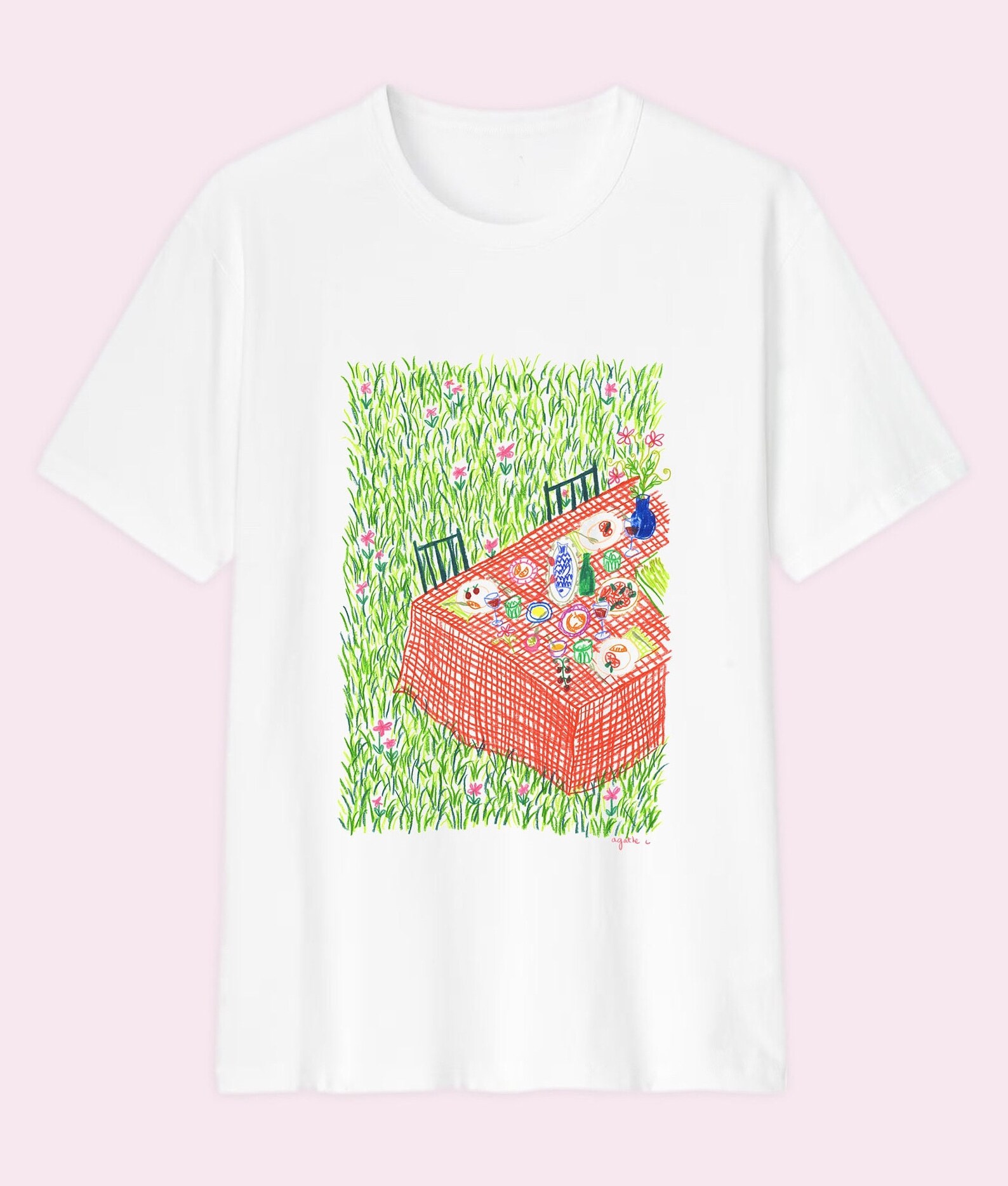 White Picnic Table T-shirt - Etsy