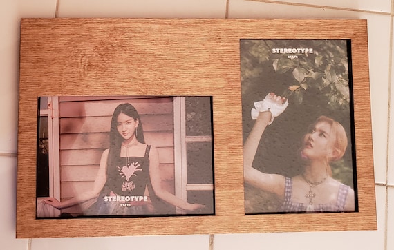 Laser Cut Custom Engraved Wood Post Card Frame for 2 Post | Etsy