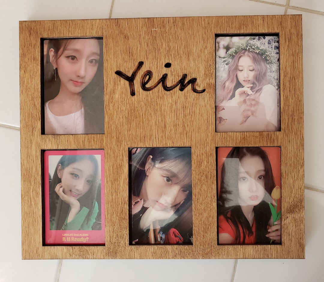Laser Cut Custom Wood Photocard Frame for 5 Photocards - Etsy