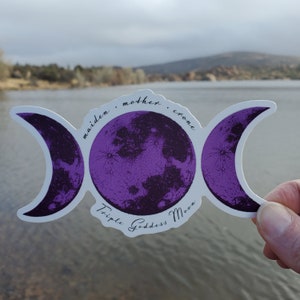 Triple Goddess Moon Sticker - Etsy
