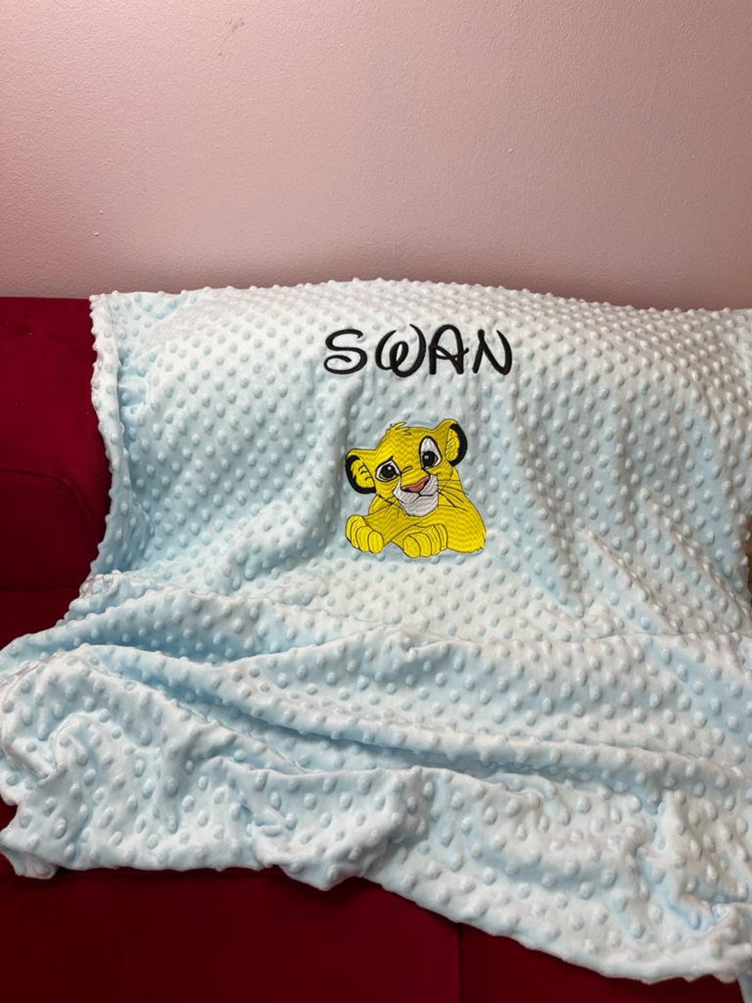 Plaid Simba Theme 100/80cm Baby, Birth, Baby Blanket Personalized Bb - Etsy