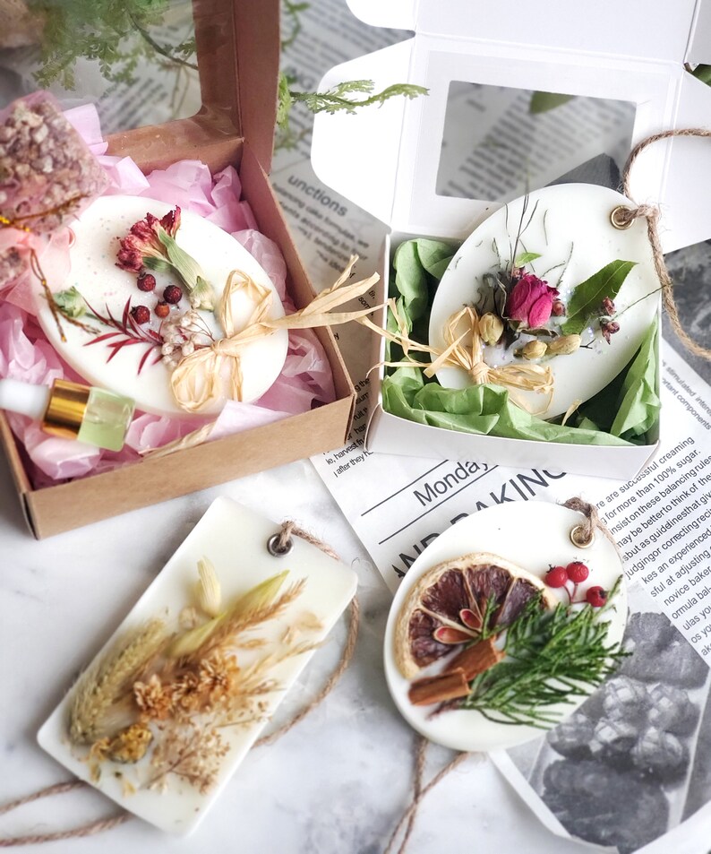 Botanical Aromatherapy Wax Tablet/soy Wax/dried Herb & Flowers - Etsy