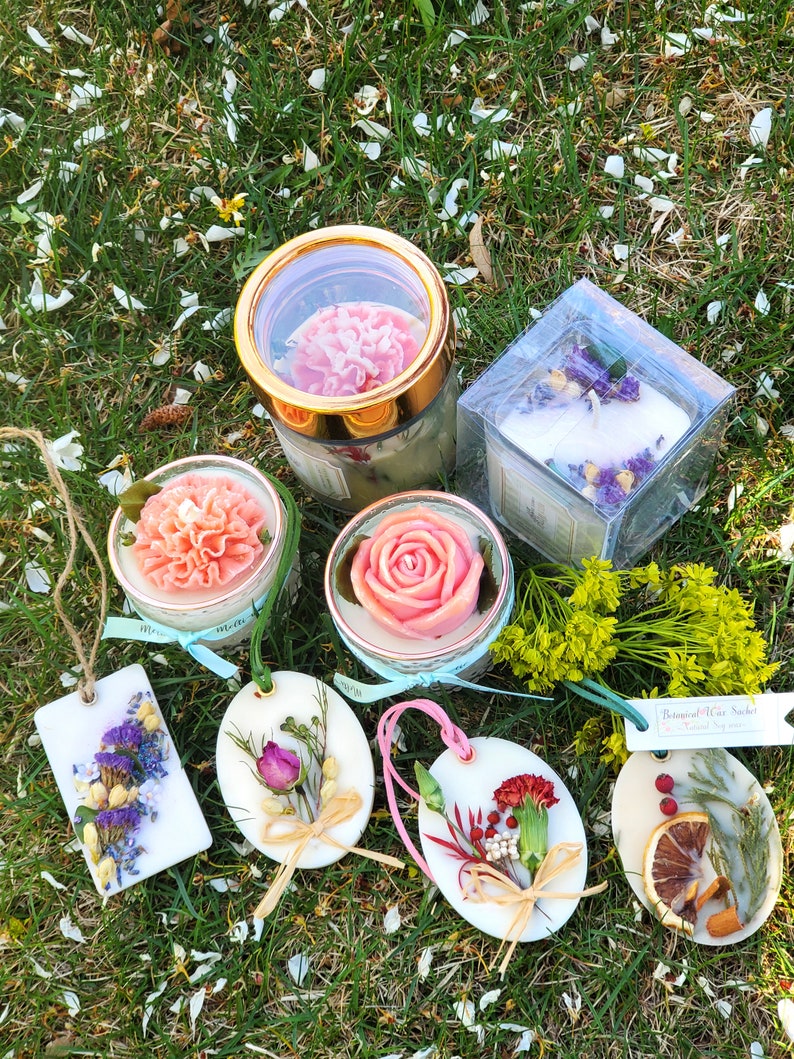 Botanical Aromatherapy Wax Tablet/soy Wax/dried Herb & Flowers - Etsy