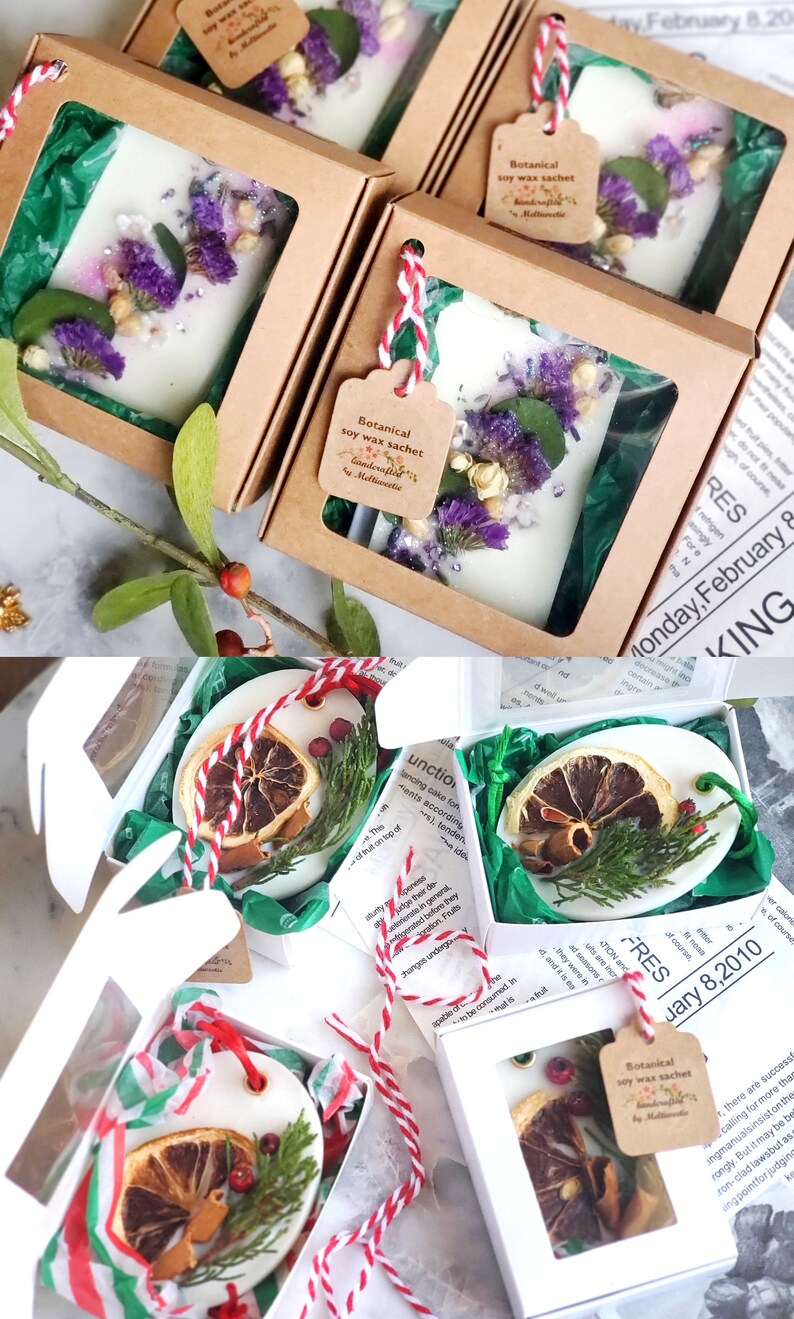 Botanical Aromatherapy Wax Tablet/soy Wax/dried Herb & Flowers - Etsy