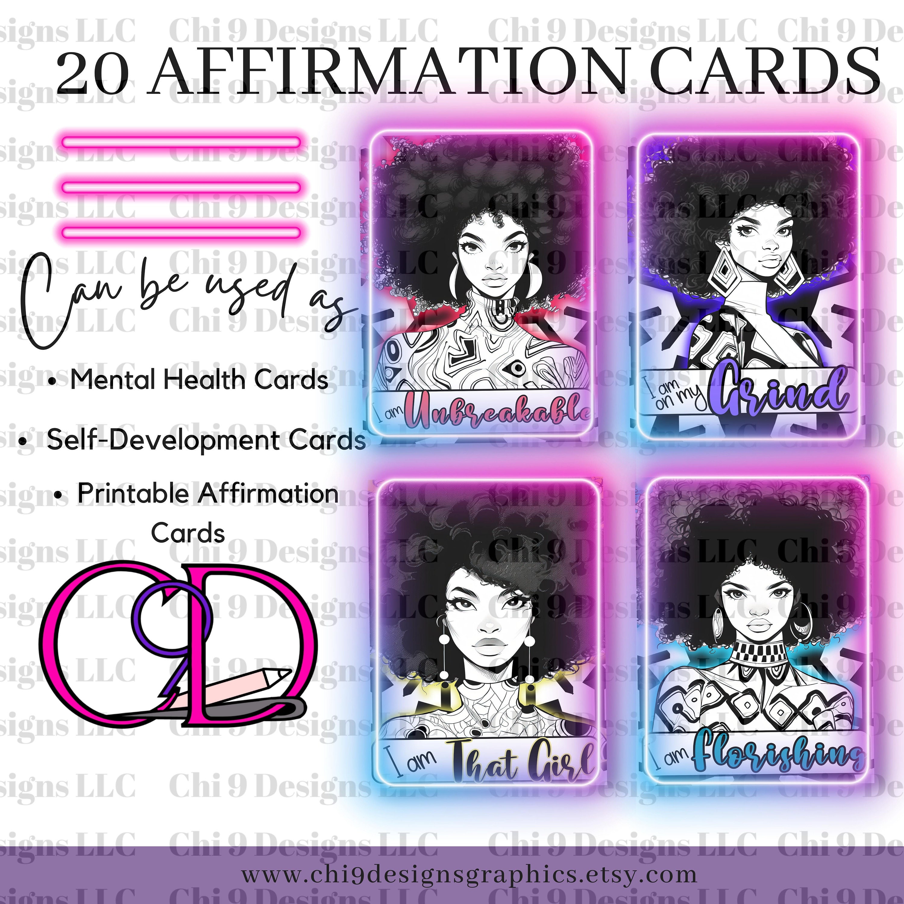 Black Women Affirmation Card Bundle| Womenaffirmationcards|self ...