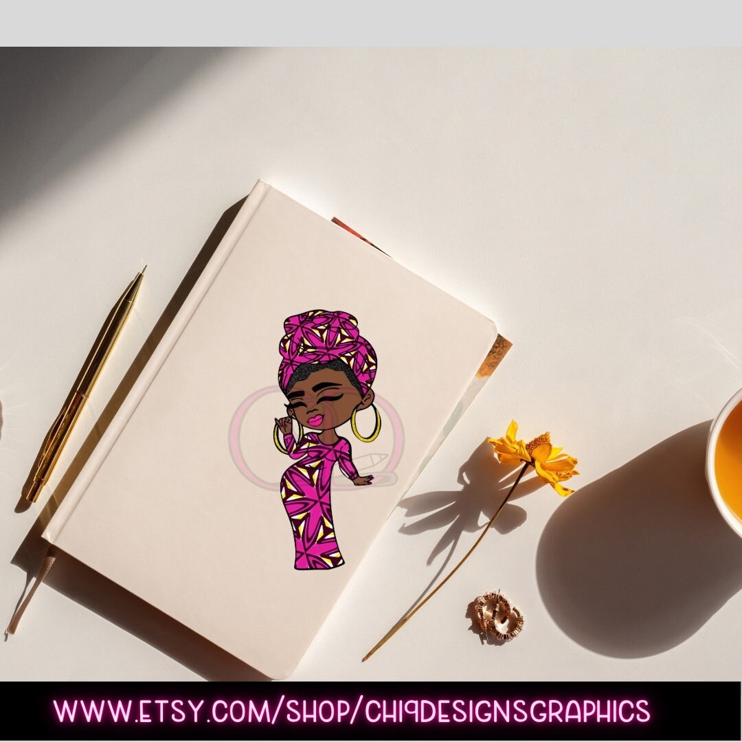 Canva Frame, African American Woman Clipart, Drag and Drop Elements ...
