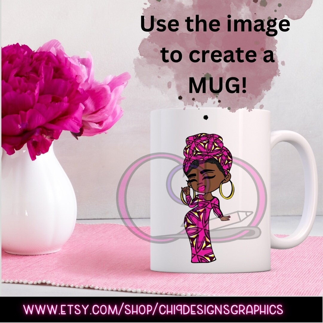 Canva Frame, African American Woman Clipart, Drag and Drop Elements ...